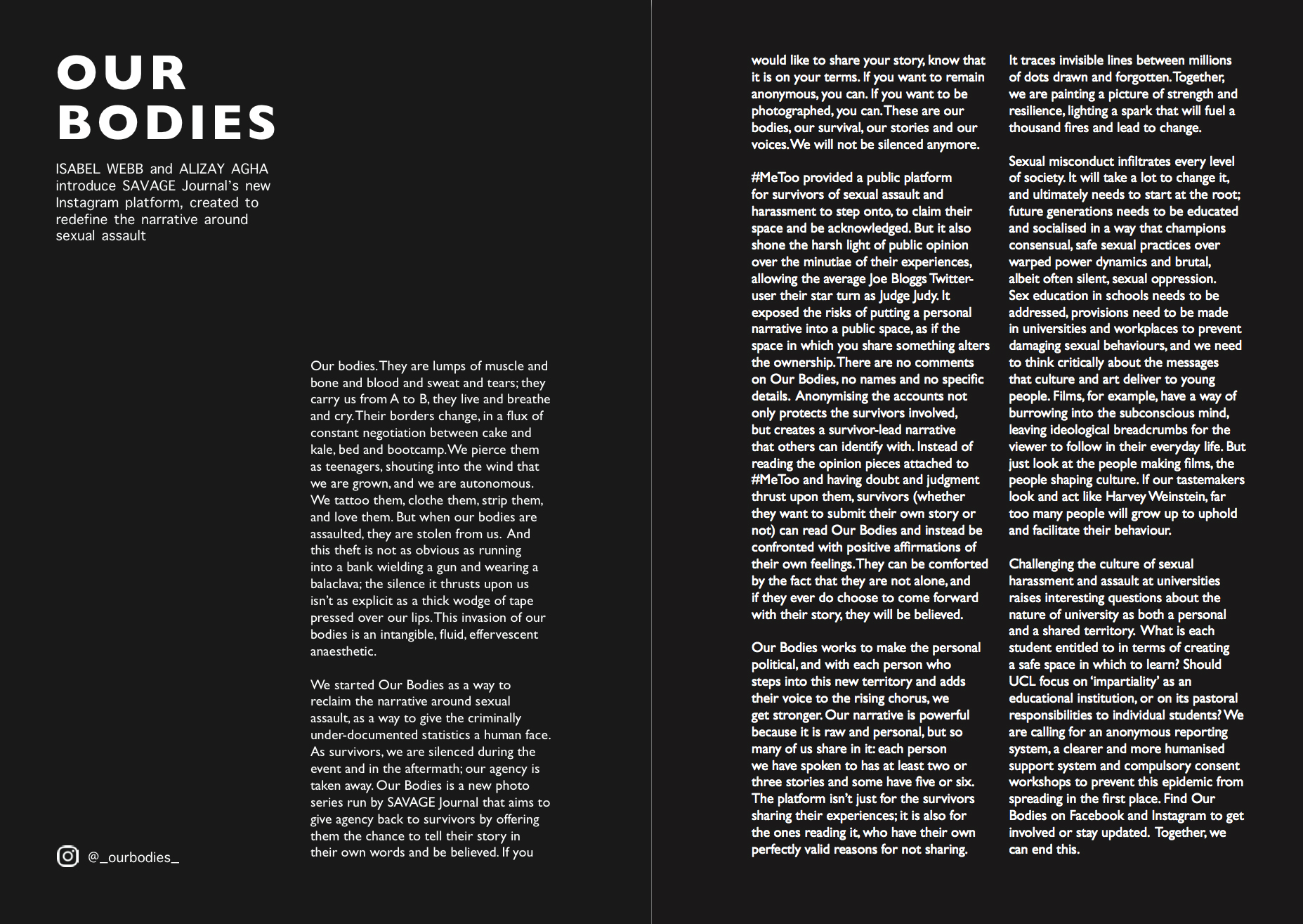 SAVAGE Journal: Territories Print Edition – Bella Webb